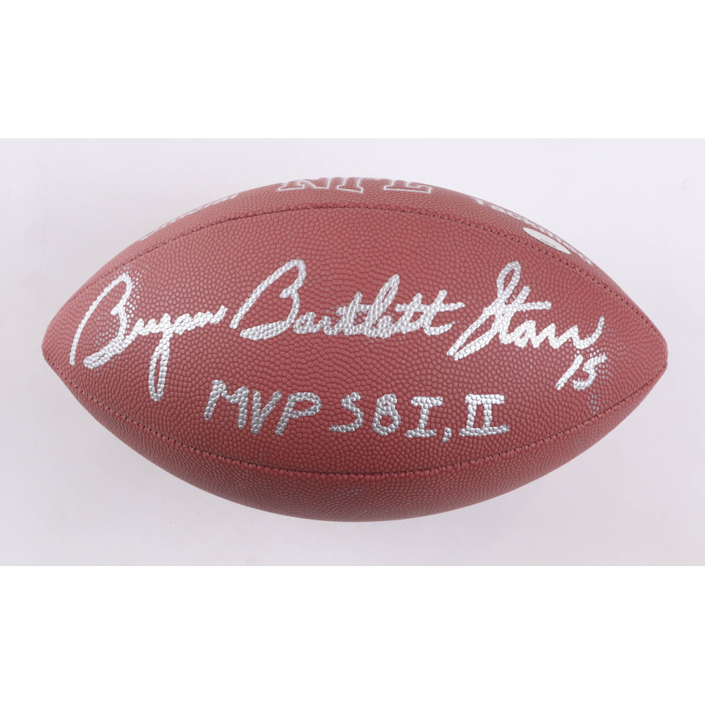 Bryan Bartlett Starr Signed NFL MVP Official Football Inscribed "MVP SB ...