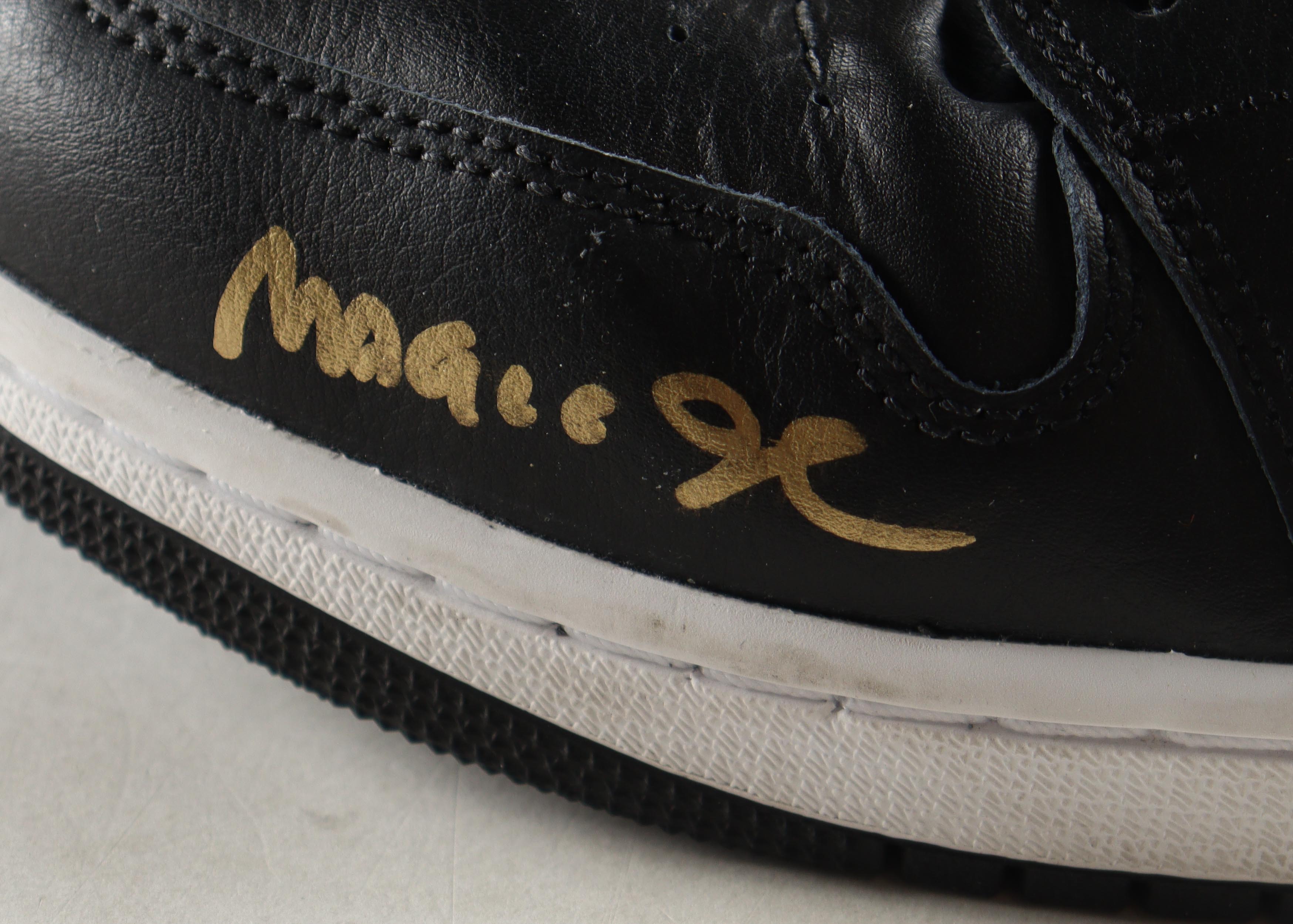 Magic Johnson & Larry Bird Signed Set of (2) Nike Jordan Basketball ...