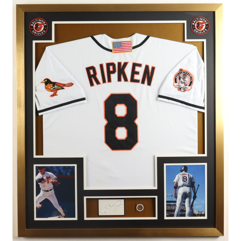 Cal Ripken Jr. Signed Custom Framed Cut Display with Jersey, Hall Of ...