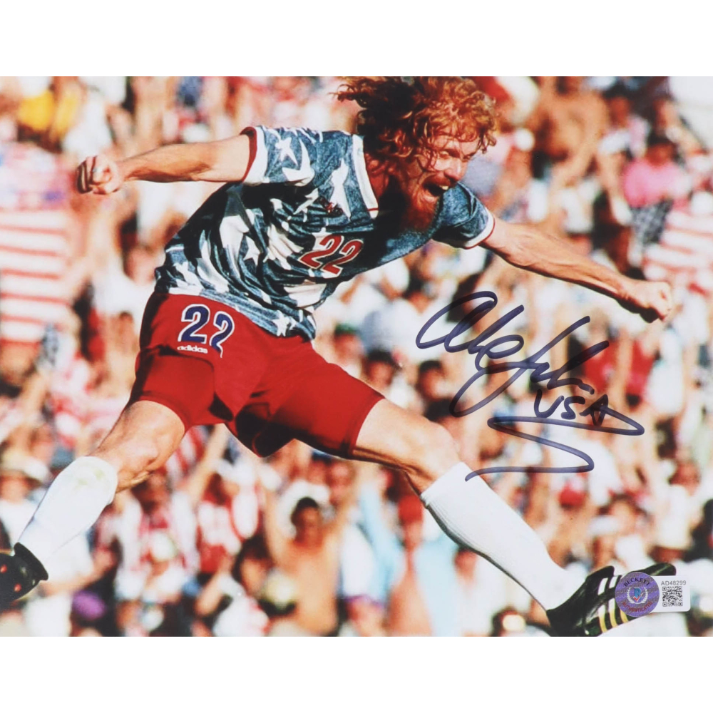 Alexi Lalas Signed Team USA 8x10 Photo Inscribed "USA" (Beckett ...