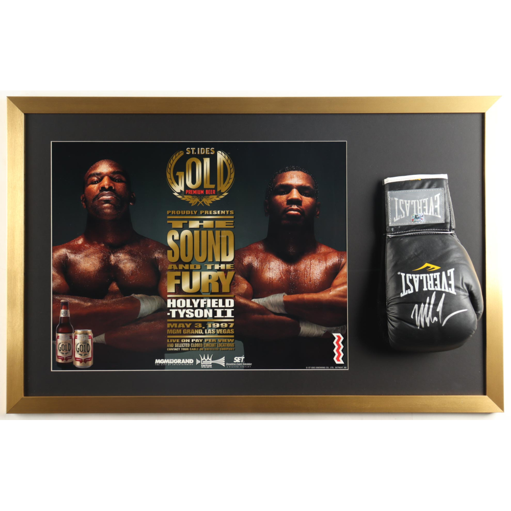 Mike Tyson Signed Custom Framed Everlast Boxing Glove Display with MGM ...