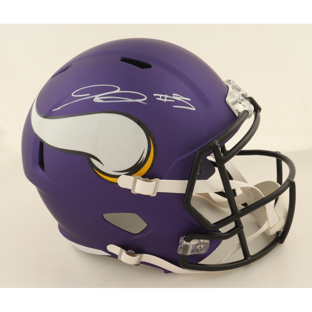Jordan Addison Signed Vikings Full-Size Speed Helmet (Beckett ...