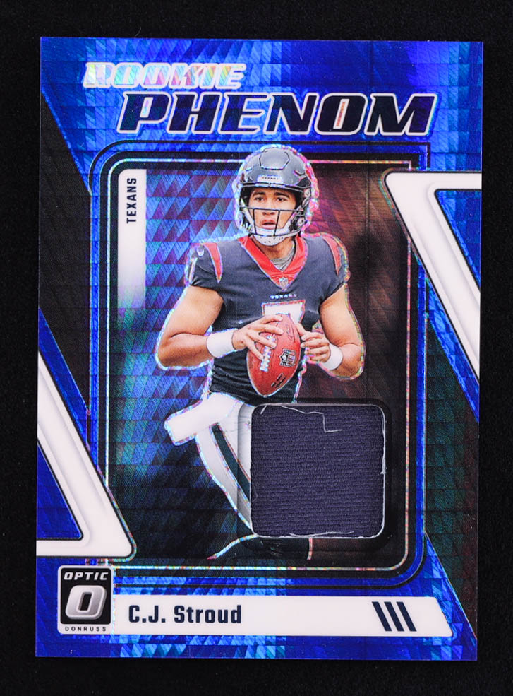 CJ Stroud 2023 Donruss Optic Rookie Phenoms Jerseys Blue Hyper #5 RC | Pristine Auction