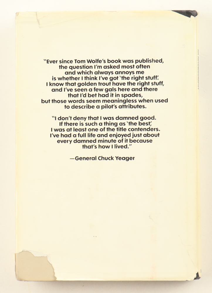 Chuck Yeager Signed "Yeager" Hardcover Book (Beckett) | Pristine Auction