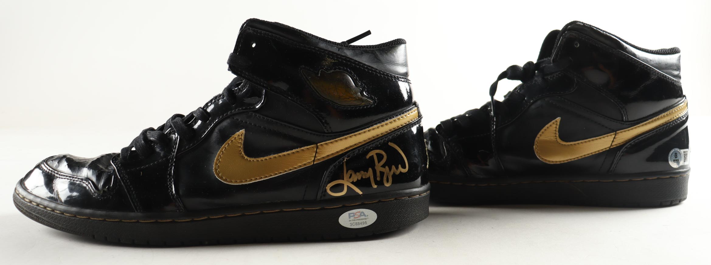 Magic Johnson & Larry Bird Signed Set of (2) Nike Jordan Basketball ...