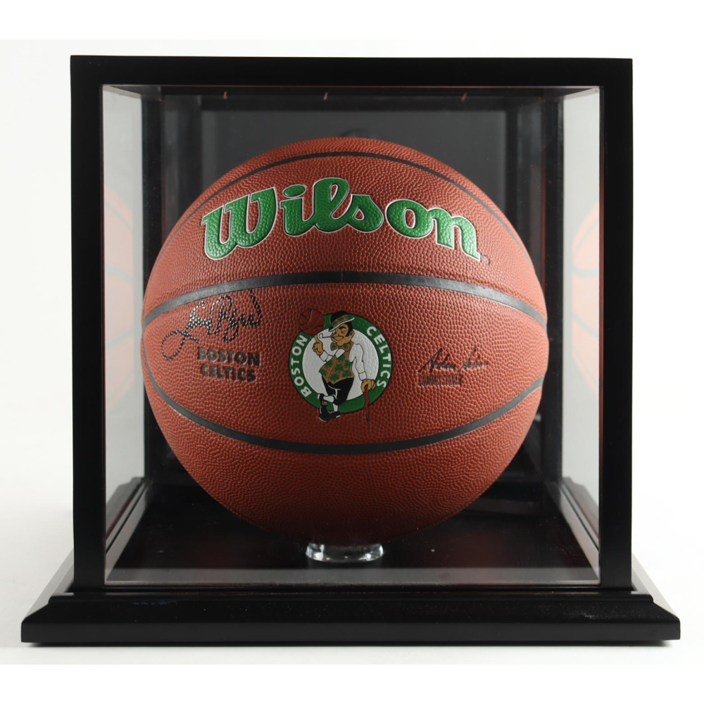 Larry Bird Signed Wilson Celtics Logo Basketball with Display Case (PSA) | Pristine Auction