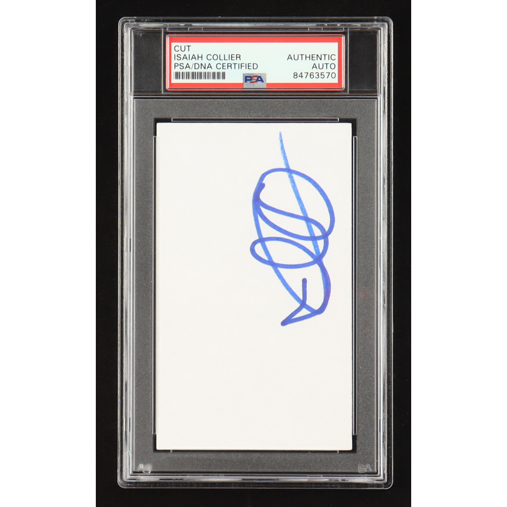 Isaiah Collier Signed Index Card (PSA) | Pristine Auction