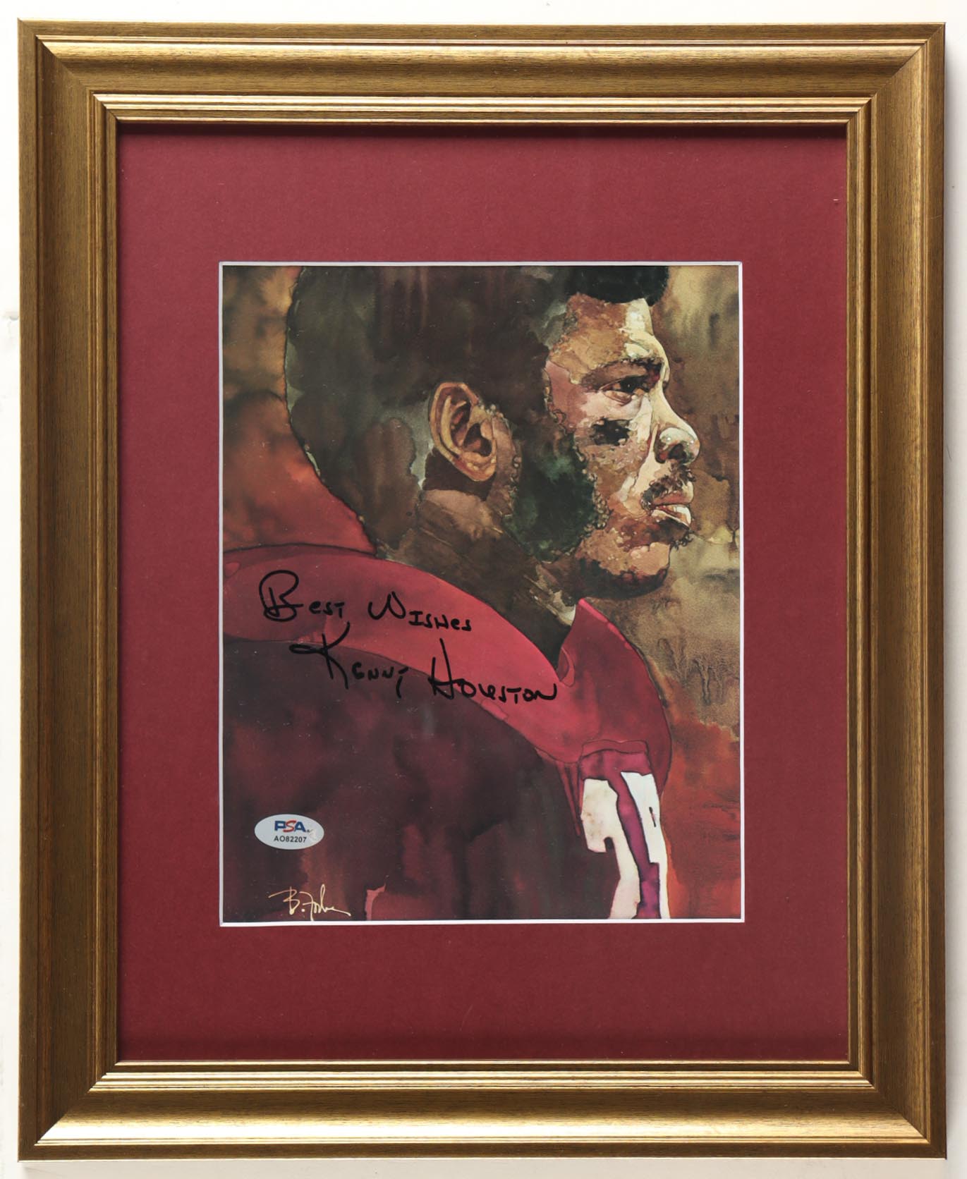 Ken Houston Signed Redskins Custom Framed Photo Display Inscribed "Best ...