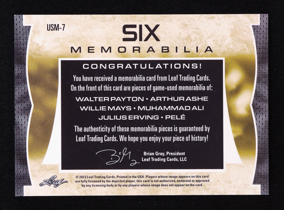 2023 Leaf Ultimate Soccer Six Memorabilia Gold #USM7 #13/25 Walter ...