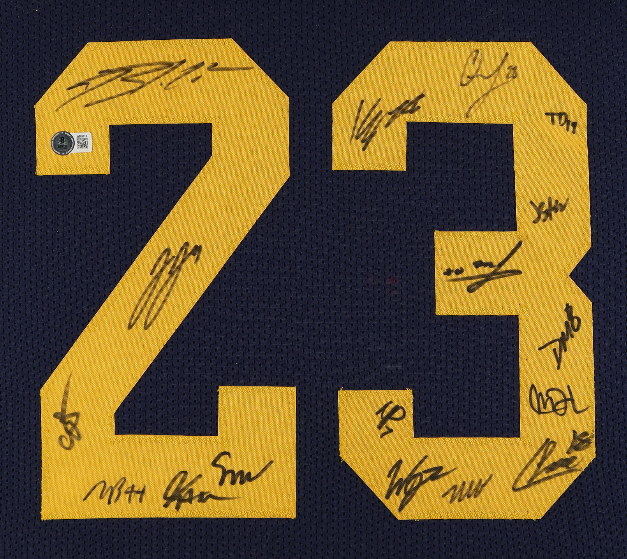 2023 National Champions Michigan Wolverines Custom Framed Jersey ...