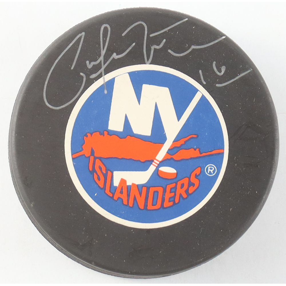 Pat LaFontaine Signed Islanders Logo Hockey Puck (Beckett) | Pristine Auction