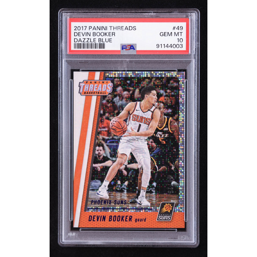 Devin Booker 2017-18 Panini Threads Dazzle Blue #49 #25/25 (PSA 10 ...