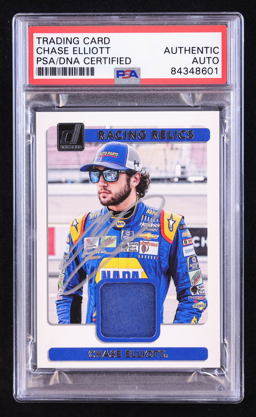 Chase Elliott Signed 2018 Donruss Racing Relics #7 (PSA) | Pristine Auction