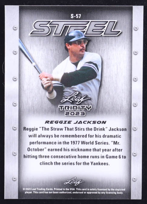Reggie Jackson 2023 Leaf Trinity Mega Box Steel Stars and Dots #S57 ...