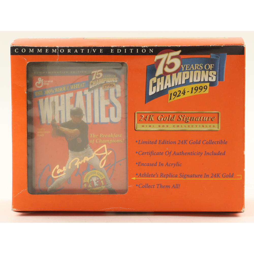 Cal Ripken Jr. LE Commemorative "75 Years Of Champions" 24K Signature ...
