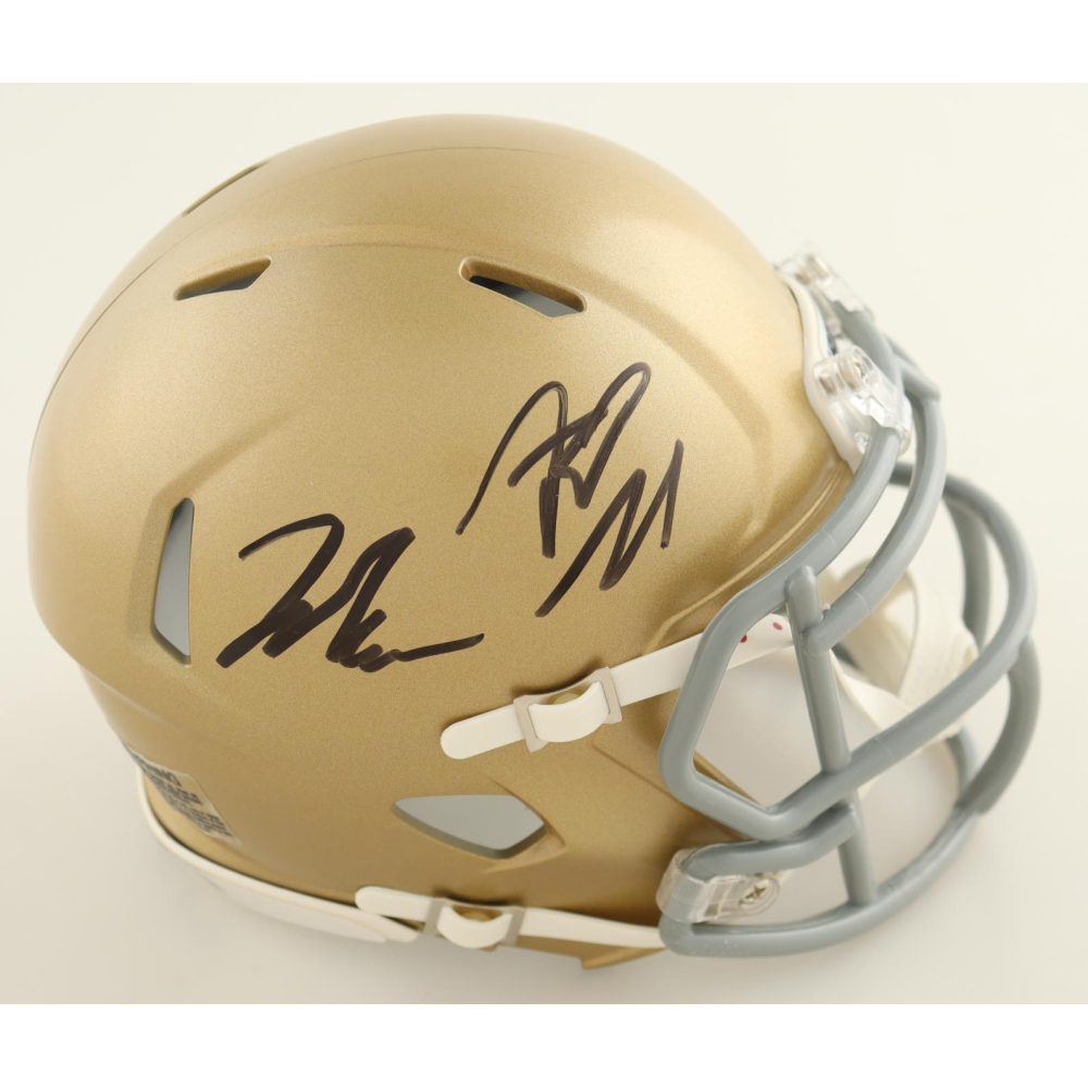 Jaden Greathouse & Riley Leonard Signed Notre Dame Fighting Irish Speed ...