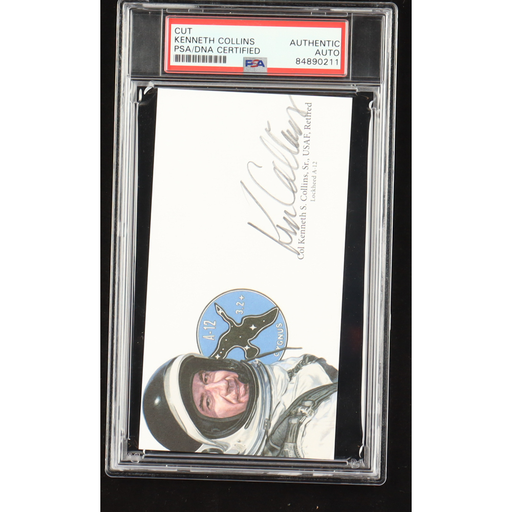 Ken Collins Signed Cut With Portrait Art (PSA) | Pristine Auction