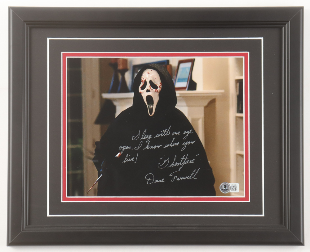 Dane Farwell Signed "Scream" Custom Framed Photo Inscribed "Sleep with ...