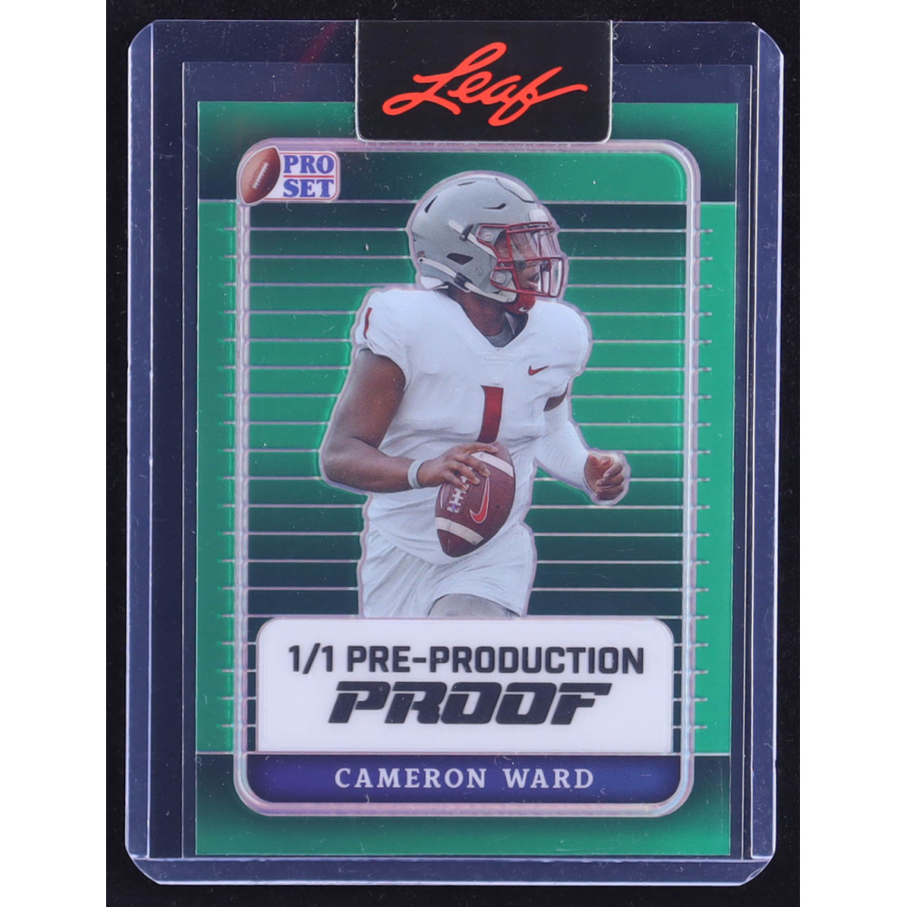 Cameron Ward 2024 Pro Set Pre-Production Proof Prismatic Green RC #1/1 | Pristine Auction