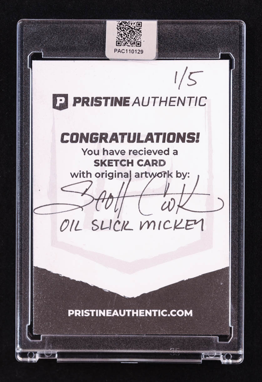 Oil Slick Mickey | Disney | Original Art Sketch Card by Scott Cook (1/1 ...