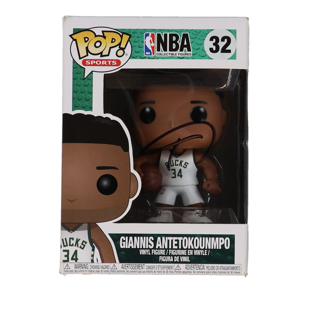 Giannis Antetokounmpo Signed "NBA Collectible Series" #32 Funko Pop ...