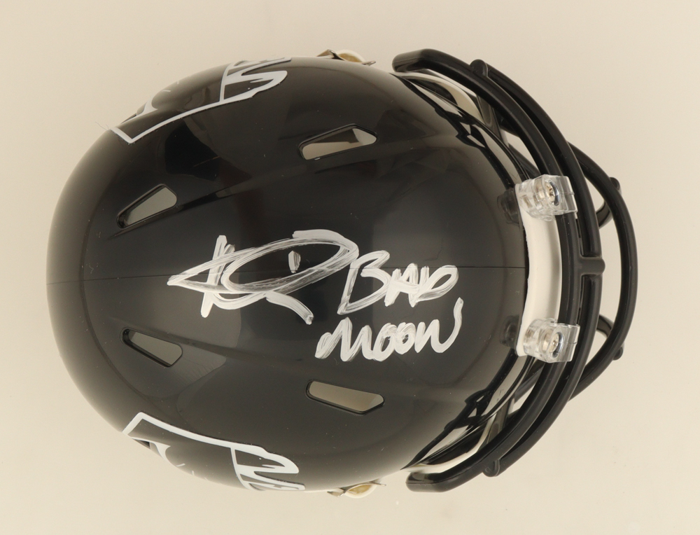Andre Rison Signed Falcons Speed Mini Helmet Inscribed "Bad Moon ...