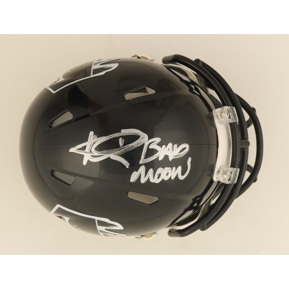 Andre Rison Signed Falcons Speed Mini Helmet Inscribed "Bad Moon ...