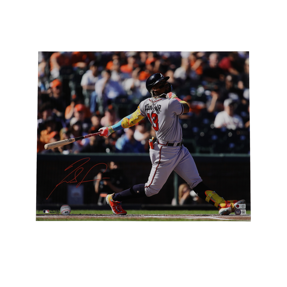 Ronald Acuna Jr. Signed Braves 16x20 Photo (Acuna Jr. & Beckett ...