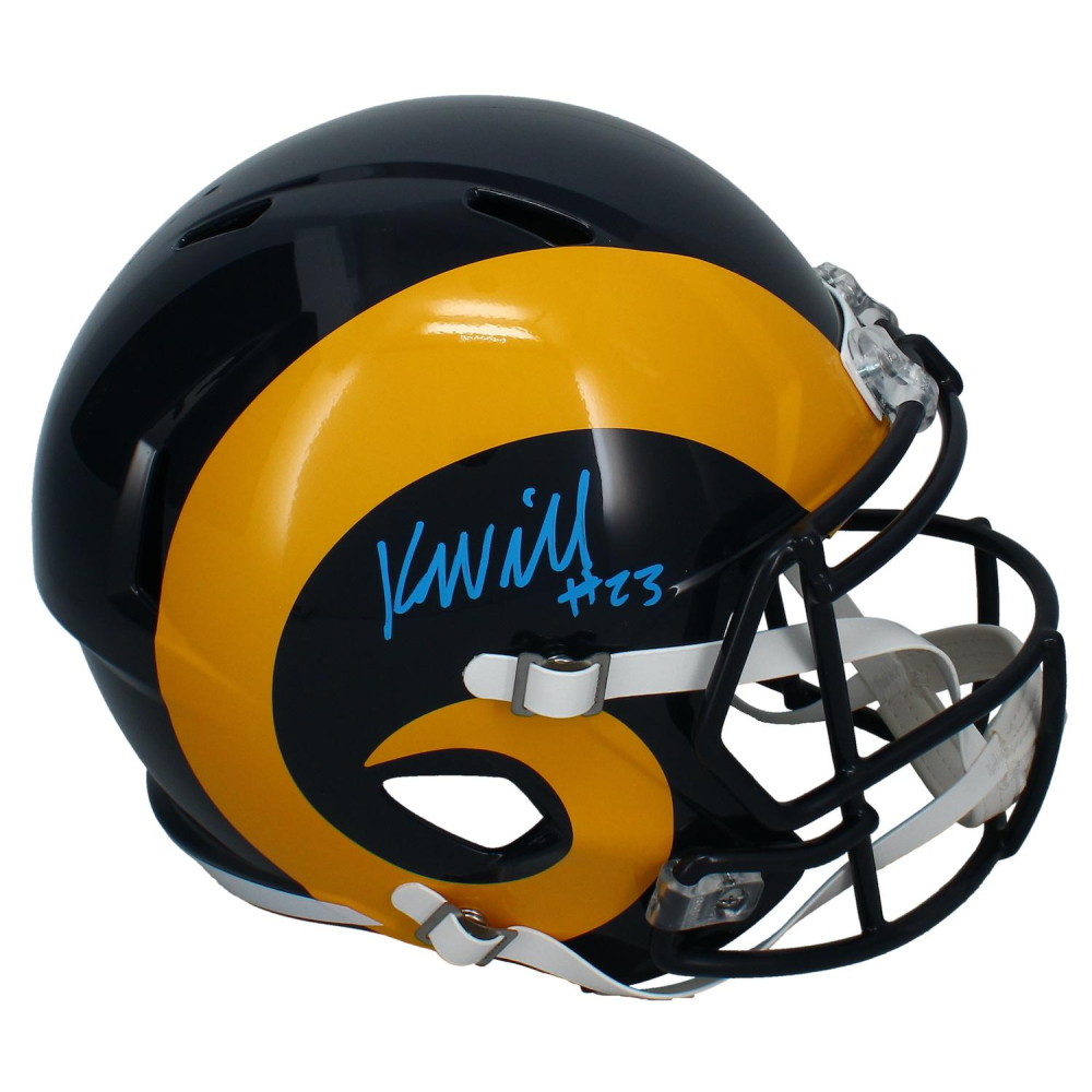 Kyren Williams Signed Rams Full-Size Throwback Alternate Speed Helmet ...