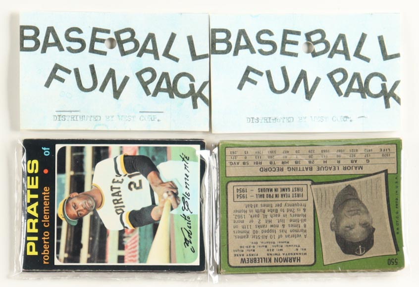 1971 Topps Baseball Cello Fun Pack Vending Box with (20) Packs ...