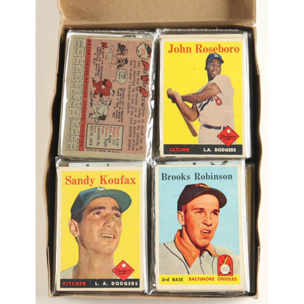 1958 Topps Baseball Cello Fun Pack Vending Box with (20) Packs ...