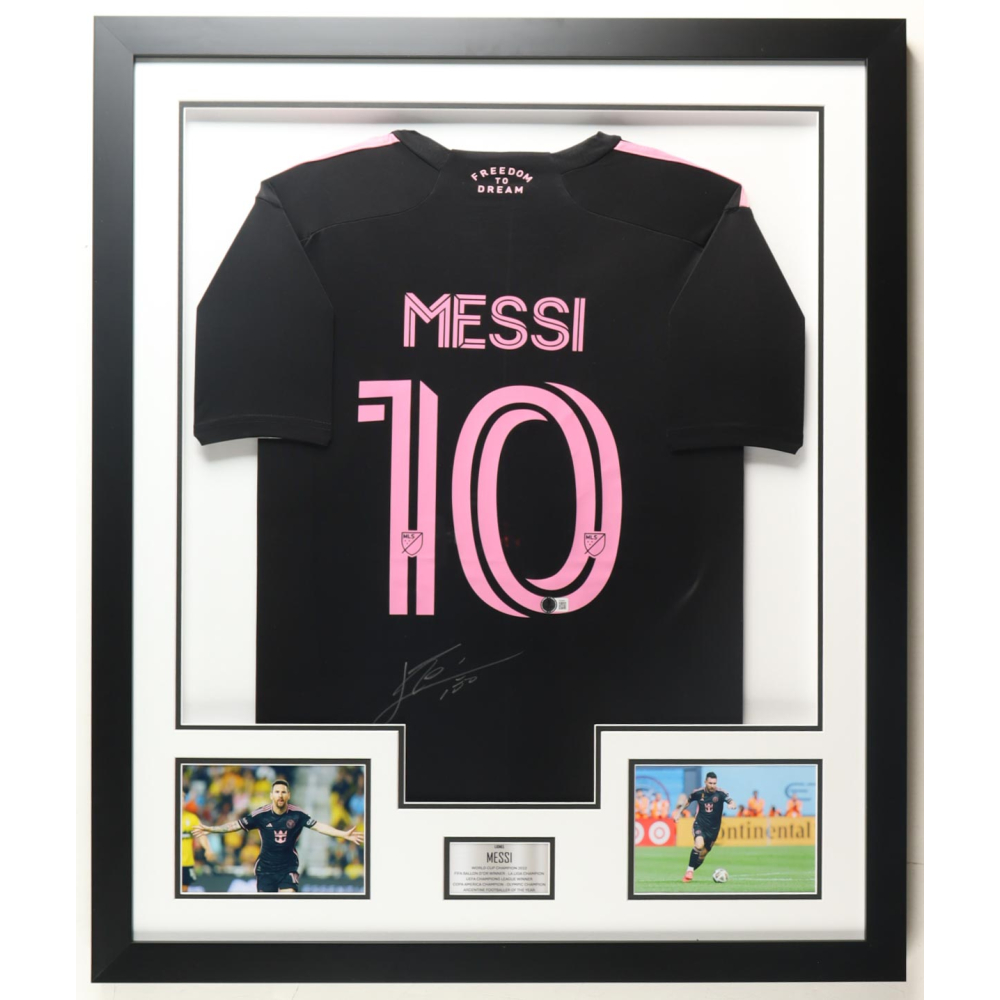 Lionel Messi Signed Custom Framed Jersey Display (Beckett) | Pristine ...