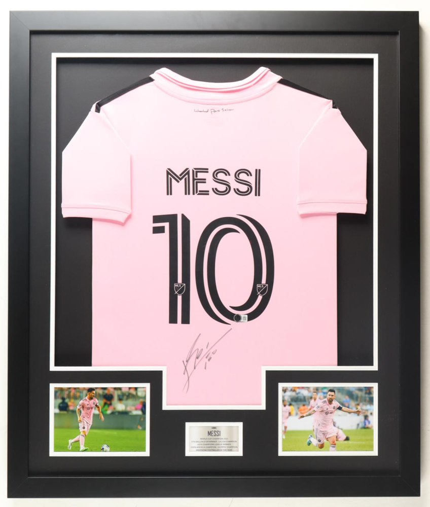 Lionel Messi Signed Custom Framed Jersey Display (Beckett) | Pristine ...