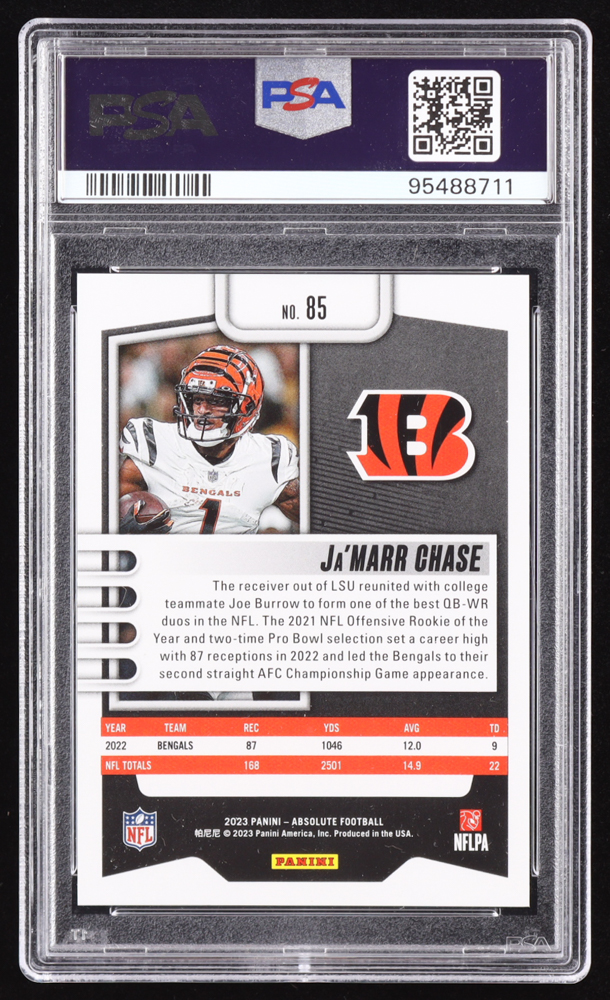 Ja'Marr Chase 2023 Absolute Orange Mosaic #85 #059/299 (PSA 10 ...