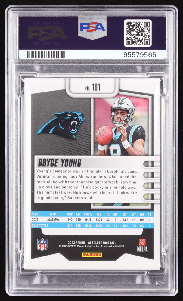 Bryce Young 2023 Absolute Spectrum Orange #101 #32/75 RC (PSA 9 ...