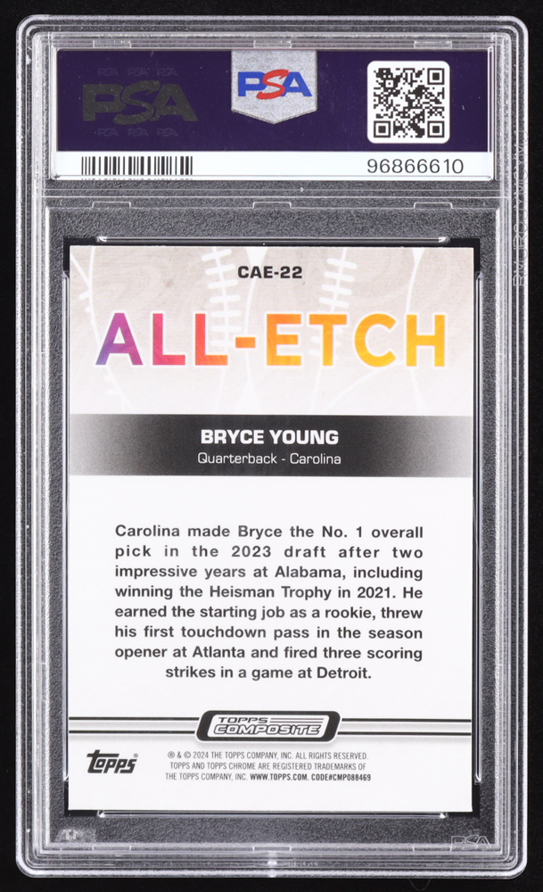 Bryce Young 2023 Topps Composite Chrome All Etch Orange Refractors #CAE22 #05/25 RC (PSA 10 ...