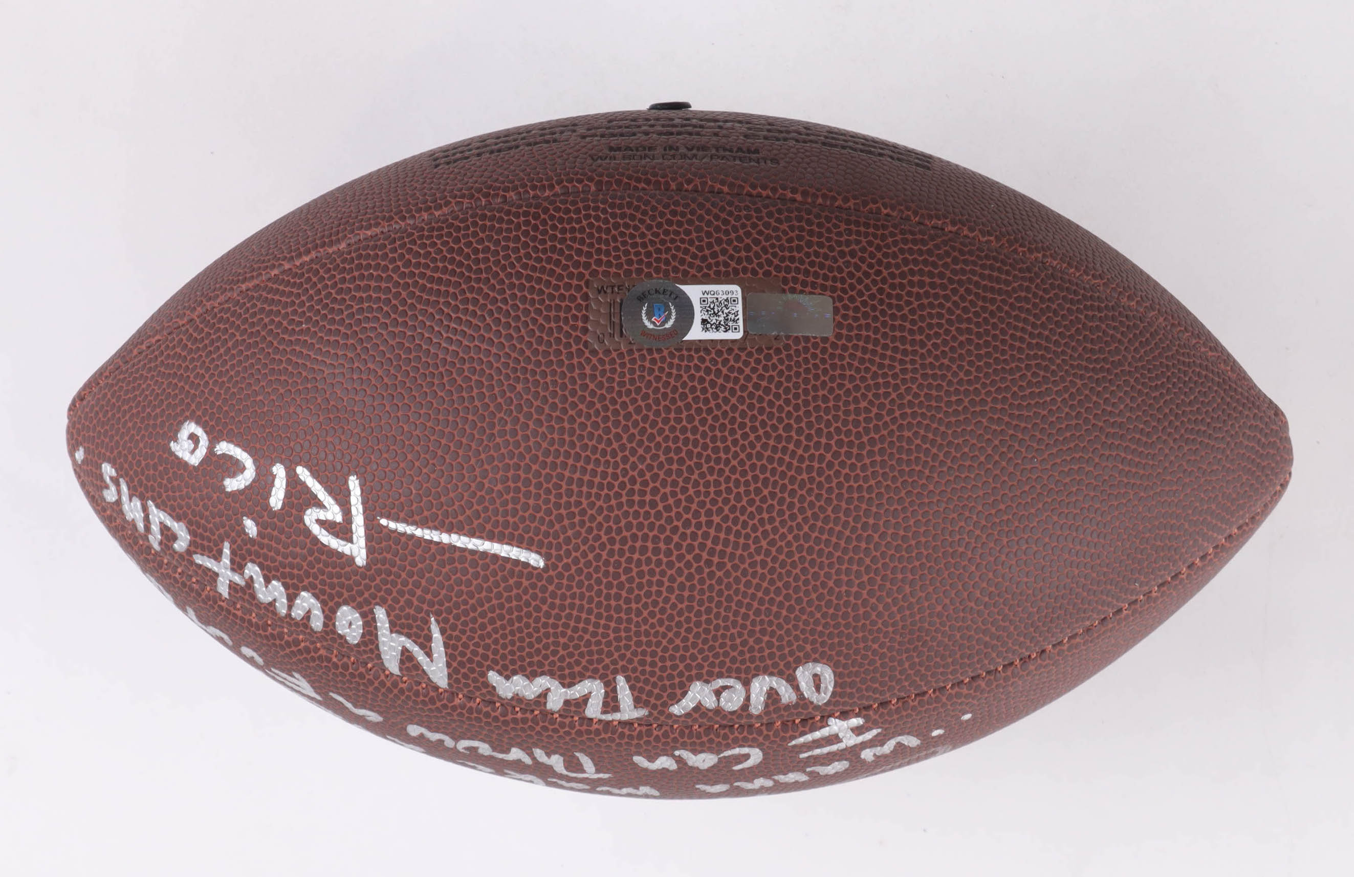 Jon Gries Signed NFL Football With Extensive Inscription (Beckett & PBA ...