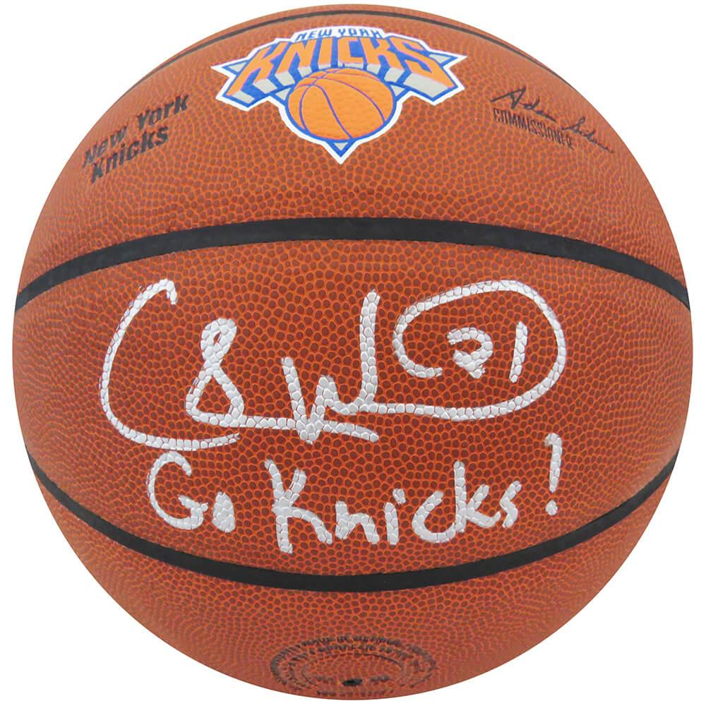 Charlie Ward Signed Knicks Logo NBA Basketball Inscribed "Go Knicks ...