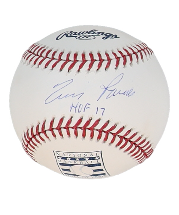 Tim Raines Signed OML Hall of Fame Logo Baseball Inscribed "HOF 17 ...
