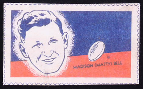 Matty Bell 1930' s Wheaties Football Stamp | Pristine Auction