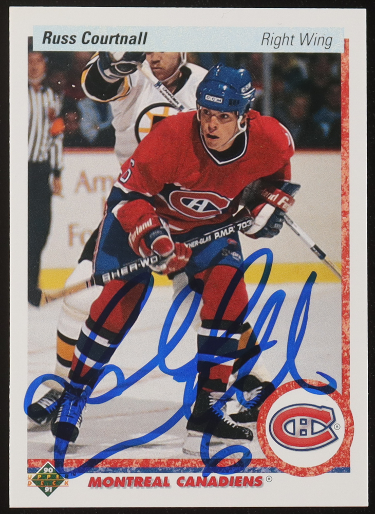 Russ Courtnall Signed 1990-91 Upper Deck #259 (Premium) | Pristine Auction