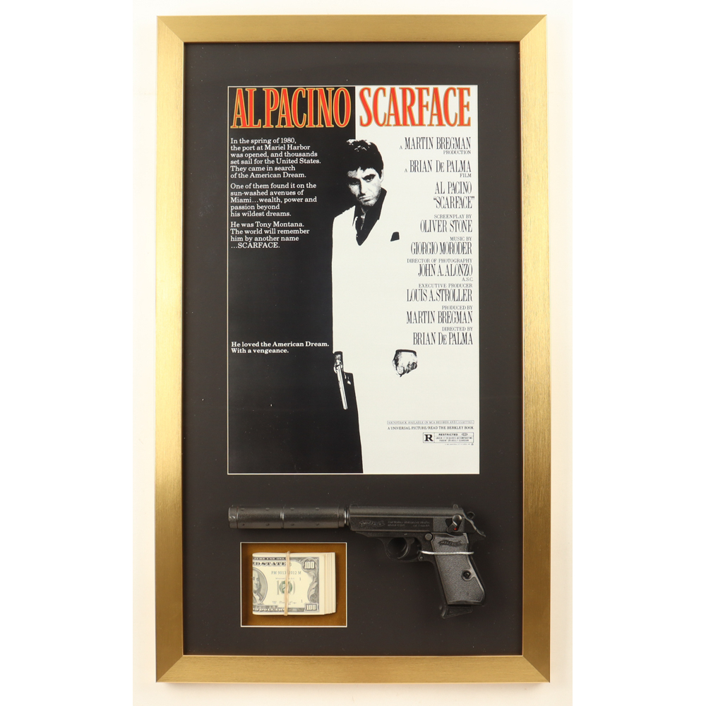 "Scarface" Custom Framed Movie Poster Display with Prop Replica Money ...