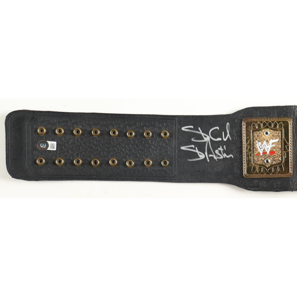 "Stone Cold" Steve Austin Signed Full-Size World Heavyweight Wrestling ...