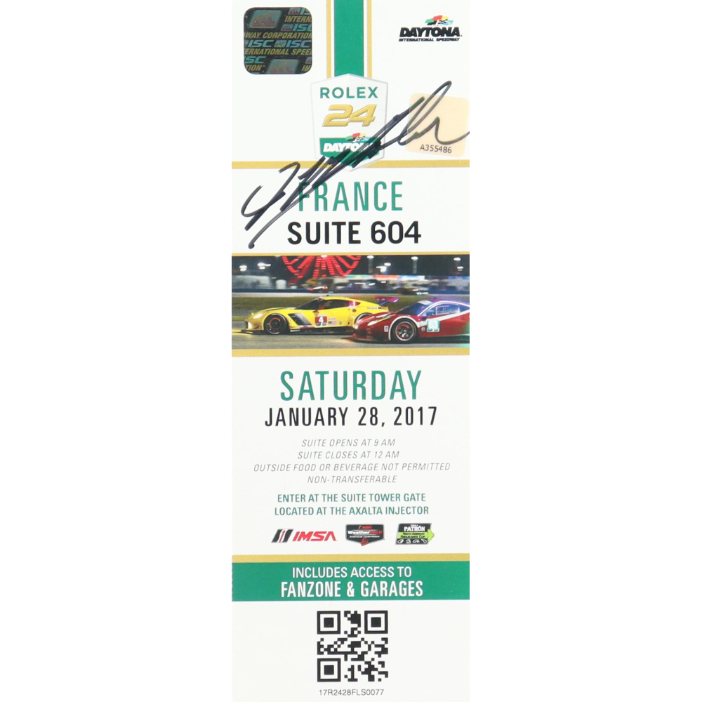 Jeff Gordon Signed 2017 NASCAR Rolex Daytona Ticket (Gordon) | Pristine ...