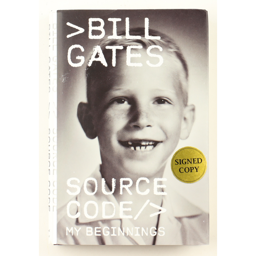 Bill Gates Signed "Source Code: My Beginnings" Hardcover Book (ACOA ...