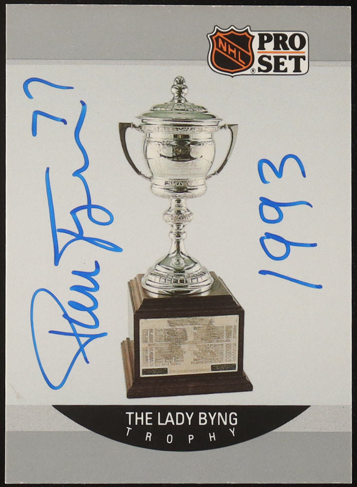 Pierre Turgeon Signed 1990-91 Pro Set The Lady Byng Trophy #378 ...