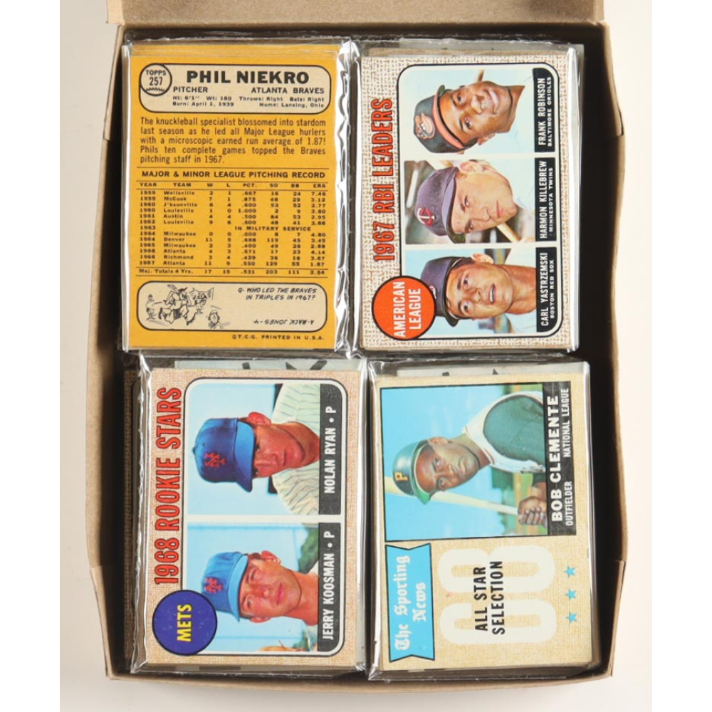 1968 Topps Baseball Cello Fun Pack Vending Box with (20) Packs ...