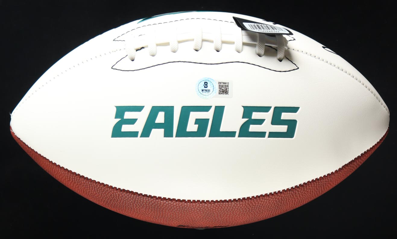 Josh Sweat Signed Eagles Logo Football Inscribed "SB LIX Champs ...