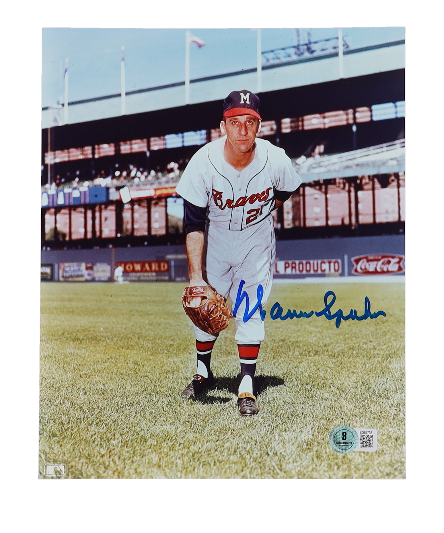 Warren Spahn Signed Braves 8x10 Photo (Beckett) | Pristine Auction