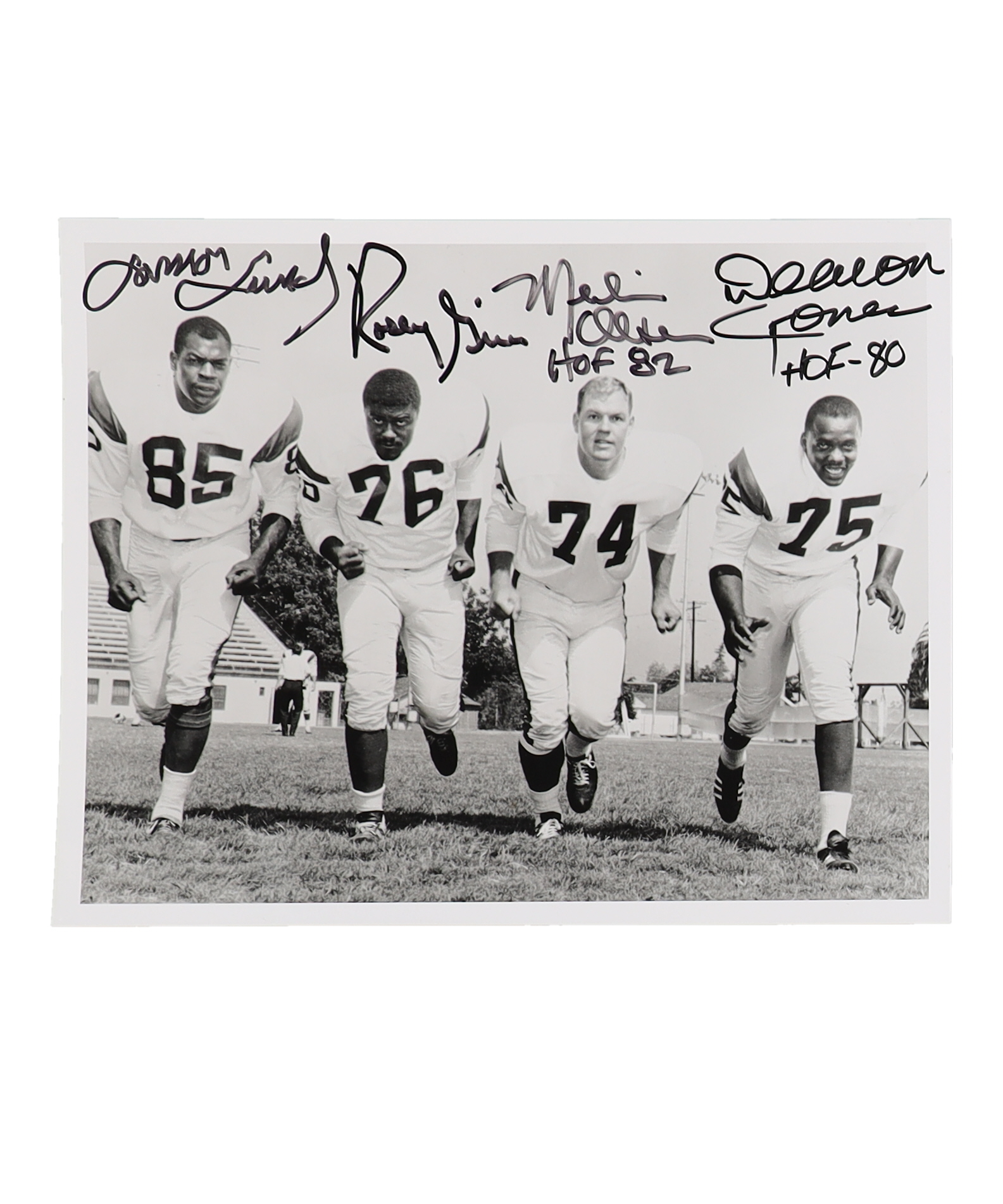 "Fearsome Foursome" Signed 8x10 Photo By (4) With Lamar Lundy, Merlin ...